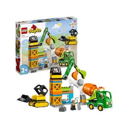 Lego DUPLO Town 10990 Baustelle mit Baufahrzeugen Bausatz, Mehrfarbig