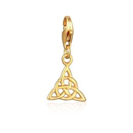 NENALINA Charm-Einhänger Anhänger Keltischer Knoten Dreieck 925 Silber