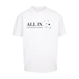 F4NT4STIC Shirt 'Poker All In Karten' Herren Gr&ouml;&szlig;e M rot / schwarz / wei&szlig;