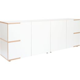 Mehrzweckschrank Tojo "stau" Schränke Gr. B/H/T: 200 cm x 75 cm x 40 cm, weiß Mehrzweckschränke