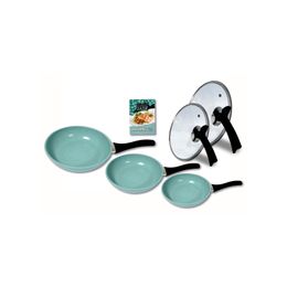 Starlyf&reg; 3er Pfannenset Jade - Beschichtung - mit Glasdeckel Jade Pan Set