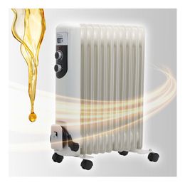 TroniTechnik&reg; Elektroheizung &Ouml;lradiator &Ouml;l-Heizung Radiator 3 Heizstufen 11 Rippen Elektrischer Heizk&ouml;rper Thermostat