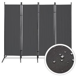 Swanew - Paravent Paravents Balkon Raumteiler mehrere Auswahl Outdoor Trennwand Wand Sichtschutz 4 teilig Anthrazit