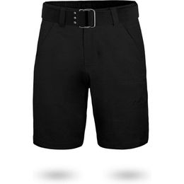 Normani Bermudas Chino Shorts „Gobi“ mit Gürtel „Taklamakan“ Vintage Shorts kurze Sommershort mit invisible Zippertasche aus 100% Bio-Baumwolle