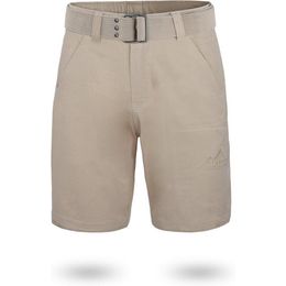 Normani Bermudas Chino Shorts „Gobi“ mit Gürtel „Taklamakan“ Vintage Shorts kurze Sommershort mit invisible Zippertasche aus 100% Bio-Baumwolle