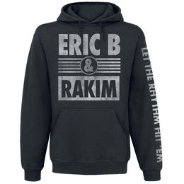Eric B. & Rakim Logo Kapuzenpullover schwarz in L