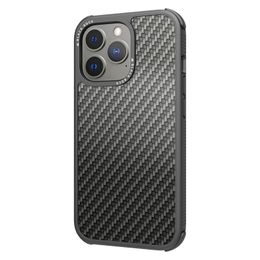 Blackrock Black Rock Cover "Robust Real Carbon" für Apple iPhone 13 Pro, Schwarz