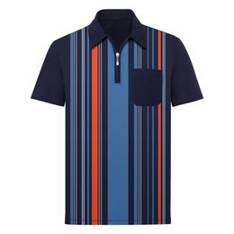 WITT Herren Poloshirt, marine-gestreift, Gr&ouml;&szlig;e 52/54