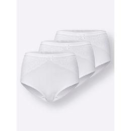w&auml;schepur w&auml;schepur Damen Taillenslip mit Spitzen-Einsatz vorne, wei&szlig;, Gr&ouml;&szlig;e 50