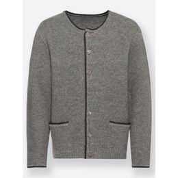 Marco Donati Herren Strickjacke, grau-meliert, Gr&ouml;&szlig;e 60/62