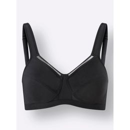 w&auml;schepur w&auml;schepur Damen Komfort-BH ohne B&uuml;gel mit breiten Tr&auml;gern, schwarz, Gr&ouml;&szlig;e 100D