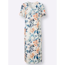 w&auml;schepur w&auml;schepur Damen Nachthemd im floralen Dessin, wei&szlig;-apricot-bedruckt, Gr&ouml;&szlig;e 44/46