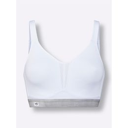 WITT Damen Sport-BH ohne B&uuml;gel, wei&szlig;, Gr&ouml;&szlig;e 115D