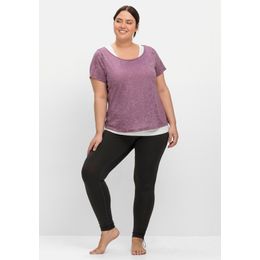 sheego Große Größen: Sportleggings mit Shaping-Effekt, Saum mit Stopper, anthrazit, Gr.58