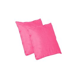HTI-Living Dekokissen Kissen Nathalie Unifarben 2er-Set Pink