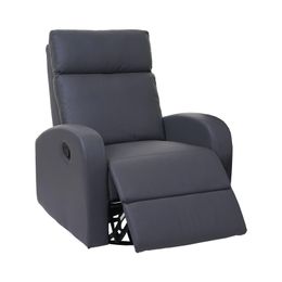 Fernsehsessel MCW-A54 Premium, Relaxsessel Schaukelstuhl Wippfunktion, drehbar ~ Kunstleder grau