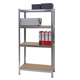 Schwerlastregal MCW-D67, Werkstattregal Steckregal, 160x80x40cm, Traglast bis 320kg MVG-zertifiziert ~ verzinkt