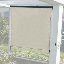 Vertikalmarkise MCW-F42, Senkrechtmarkise Sichtschutz Außenrollo Rollo, UV-Schutz 50 Stoff ~ 250x180cm, creme-beige