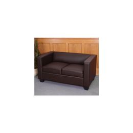 MCW 2er Sofa Lille, Kunstleder ~ braun