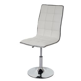 Esszimmerstuhl MCW-C41, Stuhl Küchenstuhl, höhenverstellbar drehbar, Kunstleder ~ weiß