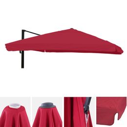 Ersatz-Bezug für Luxus-Ampelschirm MCW-A96 mit Flap, Sonnenschirmbezug Ersatzbezug, 3x4m (Ø5m) Polyester 4kg ~ bordeaux