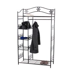 MCW Metall-Garderobe Bern, Garderobenständer Kleiderschrank Metallregal 172x100x43cm ~ ohne Vorhang