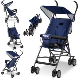 Kidiz® Kinderwagen CITY Buggy Kinderbuggy klappbar Sportwagen Faltbar 360° 4-Zoll-Räder Inkl. Sonnen- und Regenverdeck zusammenklappbar 5-Punkt-Sicherheitsgurt ab 6 Monate