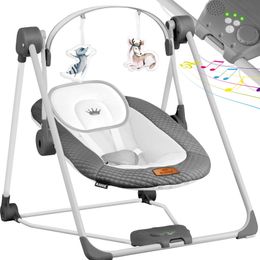 Kidiz® Babywippe Babyschaukel mit 5 Geschwindigkeitseinstellungen zusammenklappbarer Baby Wippe Schaukel Babyhochstuhl mit Spielbogen Spielzeugen 5 beruhigende Naturgeräusche neugeborene