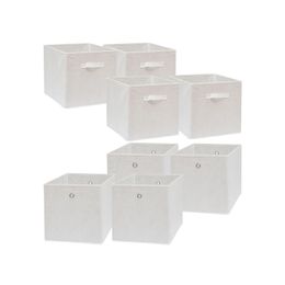 DuneDesign Faltbox Set 4 Boxen für Kallax Regal weiß 33x38x33cm Expedit Box faltbar