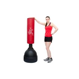 Eyepower 160 cm Standboxsack Box Punching Bag Standfuß PU Boxsack Stehend Boxständer Rot