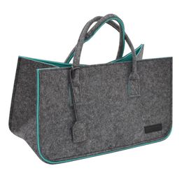 DuneDesign Schwerlast Filztasche - 50x25x25 Filz Einkaufstasche - Kamintasche Kaminholzkorb