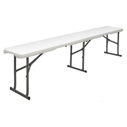 AMANKA Kunststoff Bierbank - Klappbar 182x27x43 - Sitzbank - Gartenbank Camping Bank