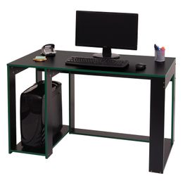 Schreibtisch MCW-J26, Computertisch Bürotisch, 120x60x76cm ~ schwarz-grün
