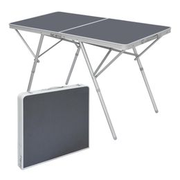 AMANKA Standfester Aluminium Campingtisch 120x60x70cm Stabiler Klapptisch Alu-Falttisch