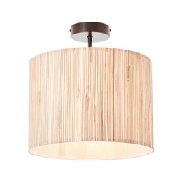 Brilliant Lampe, Wimea Deckenleuchte 30cm schwarz/holzfarbend, 1x A60, E27, 52W, Für LED-Leuchtmittel geeignet