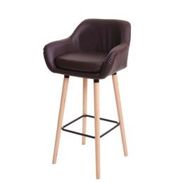 MCW Barhocker Vaasa T381, Barstuhl Tresenhocker MVG-zertifiziert ~ Kunstleder, braun