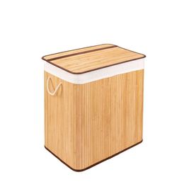 Pana®ECO Bambus Wäschekorb mit Deckel • Wäschebox Holz mit herausnehmbaren Wäschesack • Faltbarer Wäschesammler waschbar • Badezimmer Wäschetruhe • 100% Bambus • versch. Farben und Größen