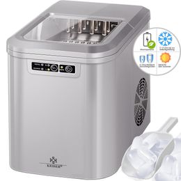 Kesser® Eiswürfelbereiter Eiswürfelmaschine Edelstahl Ice Maker 12 kg 24 h Zubereitung in 7 min 2,2 Liter Wassertank 2 Eiswürfel-Größen LED-Display Selbstreinigungsfunktion