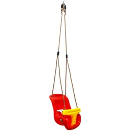 LittleTom Babyschaukel 45x36x38 cm Kinder Schaukel Schaukelsitz Baby Gartenschaukel Rot