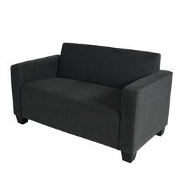 MCW 2er Sofa Couch Moncalieri Loungesofa Stoff/Textil ~ anthrazit-grau