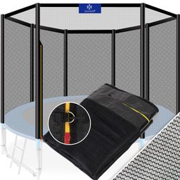 Kesser® Trampolin Ersatznetz Sicherheitsnetz UV-beständig Trampolinnetz Trampolinschutz Ø 244 305 366 427 cm einfache Montage Eingangstür mit Reißverschluss aus hochwertigen Materialien