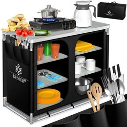 Kesser® Campingschrank, Campingküche mit Aluminiumgestell, inkl.Tragetasche , Kocherschrank für Camping , Campingmöbel , Outdoor