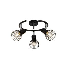 Brilliant Lampe Blacky Spotspirale 3flg schwarz 3x D45, E14, 40W, geeignet für Tropfenlampen (nicht enthalten) Für LED-Leuchtmittel geeignet