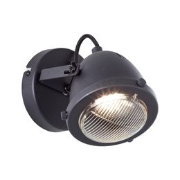 Brilliant Lampe, Carmen Wandspot schwarz korund, Metall/Glas, 1x PAR51, GU10, 5W,Reflektorlampen (nicht enthalten)