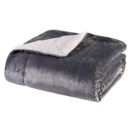 Wohnwohl® Flauschige Sherpa Kuscheldecke • Mikrofaser Wohndecke • Fleecedecke als Sofaüberwurf • Sofadecke/Tagesdecke/Wohnzimmerdecke • Teddyfleece Decke für Bett und Sofa