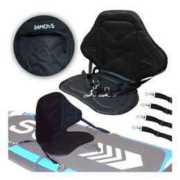 24MOVE® SUP Kajak Sitz für Paddle Boards und Kajaks, gepolstert und ergonomisch, mit Tasche, Surfboard, Stand Up Sitz