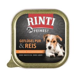 Rinti Schale Feinest Geflügel Pur & Reis 11 x 150g Hundenassfutter