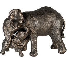 Gilde Tierfigur Elefant mit Jungem "Zambezi" (1 St), goldfarben