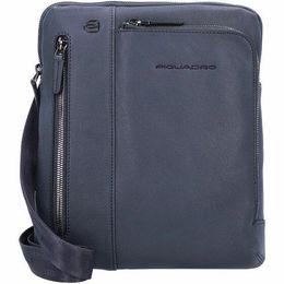 Piquadro Black Square Umhängetasche Leder 24 cm blue4