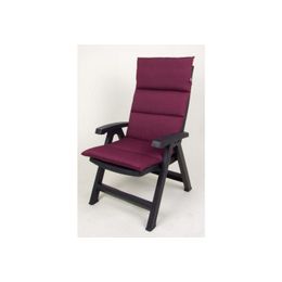 BURI Polsterauflage 4x Rollstepp-Hochlehner-Auflage Negro Sitzkissen Gartenstuhl Sessel